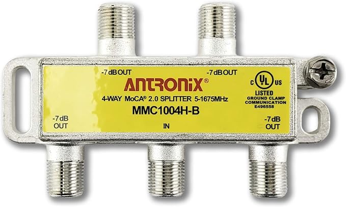 Amazon.com: 4 Way Antronix MMC1004H-B 5-1675 MHz MoCA 2.0 Splitter for ...