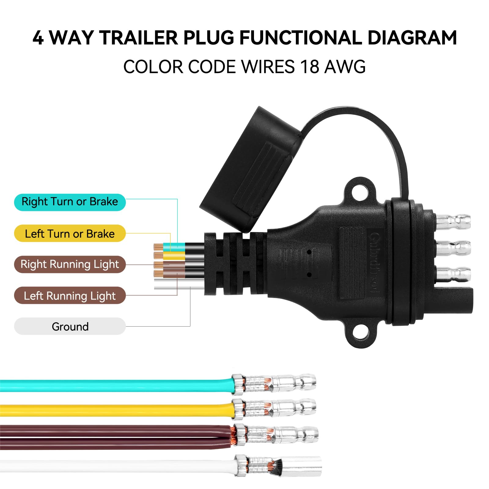 Flat 4 Wire Trailer Plug Wiring Diagram