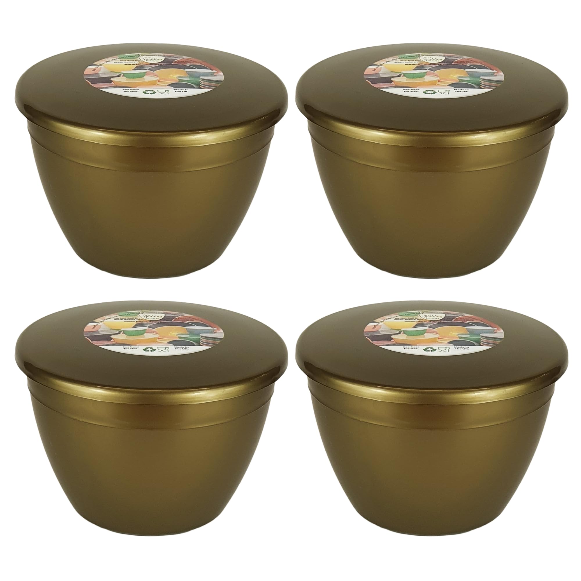 Amazon.com: 20 fl oz Pudding Mold and Lid Gold Colored Reusable Food ...