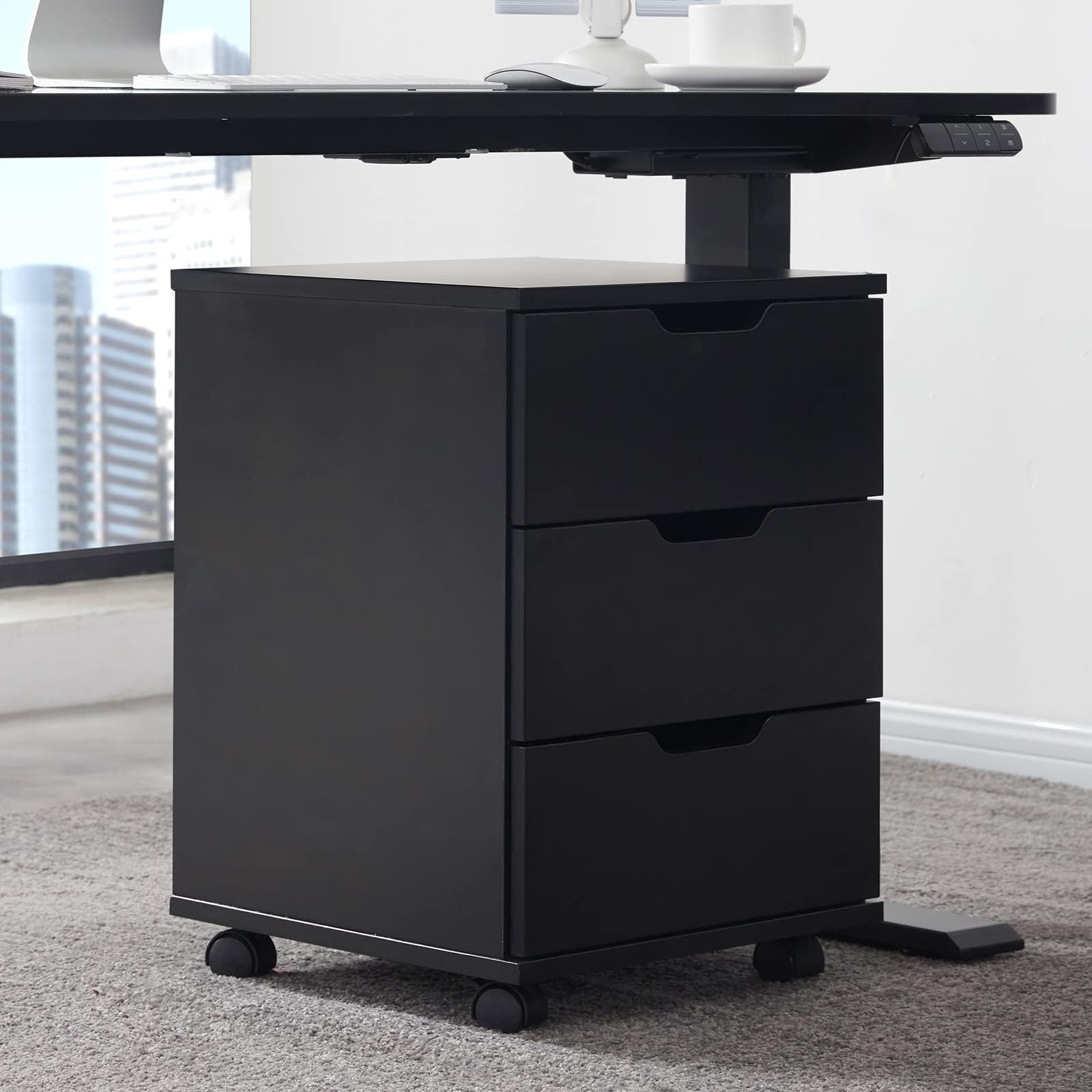 Amazon.com: 3 Drawer File Cabinet On Wheels,Desk Organization,File ...