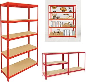 ANSIMIDA Storage Garage Shelving,150x70x30 cm, Heavy Duty 5 Tier ...