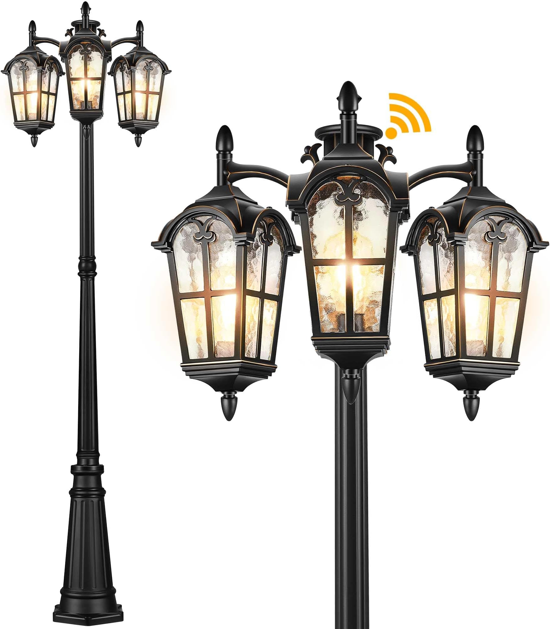 Vianis Outdoor Post Lights Dusk to Dawn, Anti-Rust Vintage Lamp Posts ...