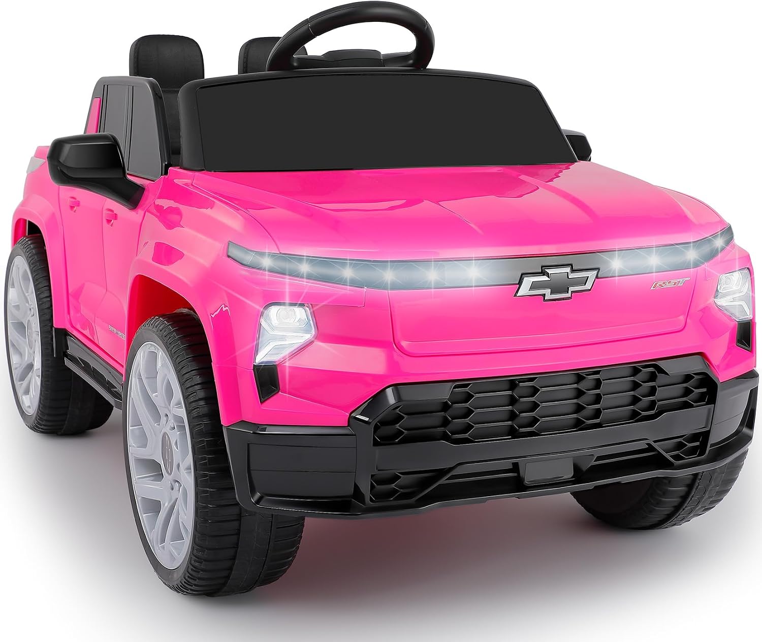 Amazon.com: ELEMARA 12V Licensed Chevrolet Silverado Ride on Truck,Kids ...