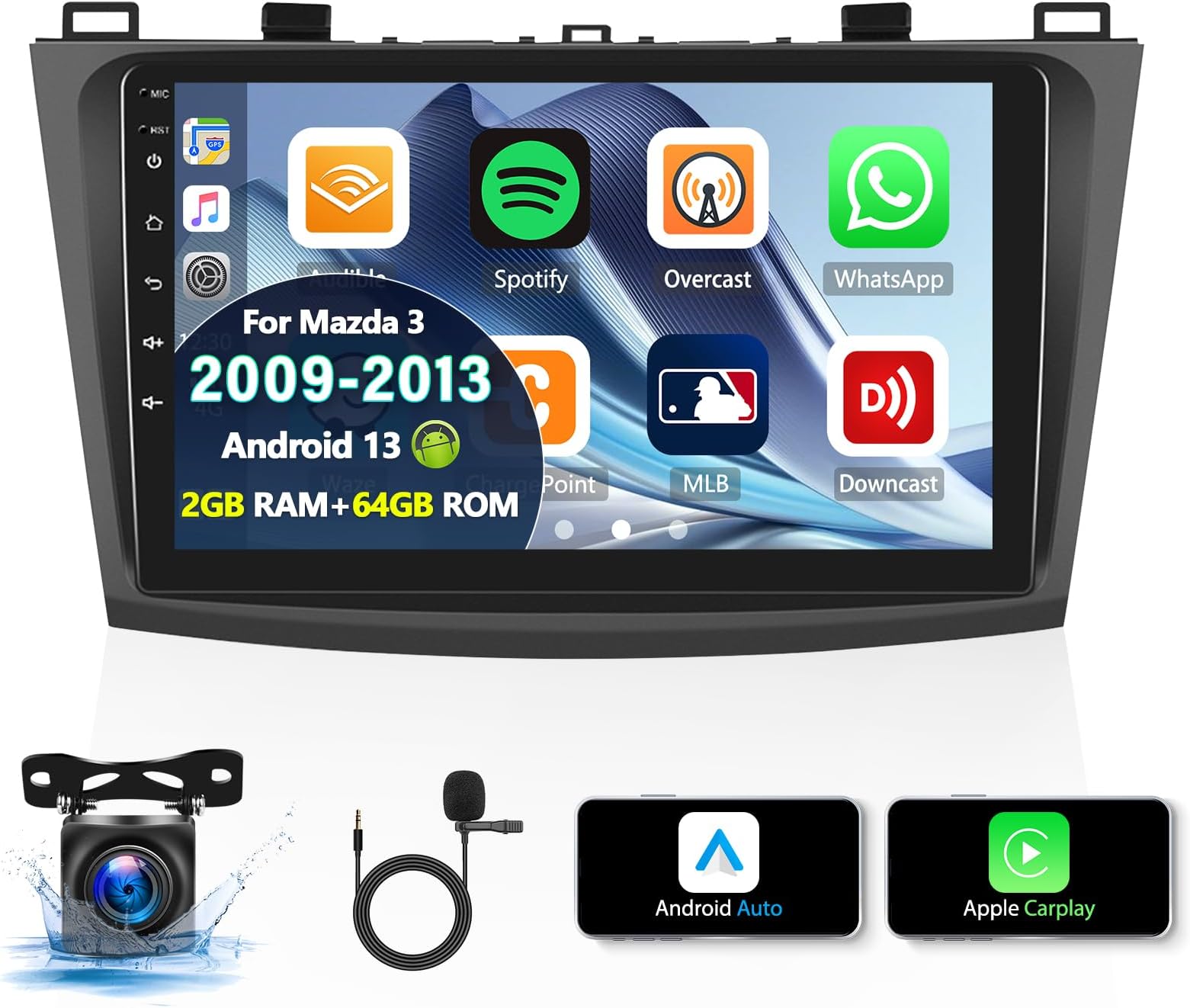 Amazon.com: 4+64G Android 13.0 Car Stereo for Mercedes-Benz GLK X204 ...