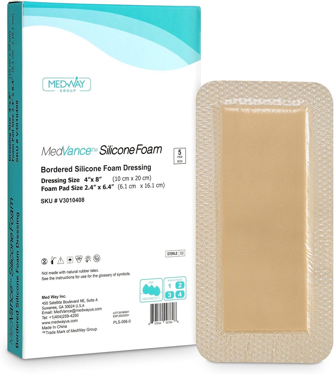 Amazon.com: MedVance Transfer Silicone Foam Dressing, 8"x20" (5 Pack ...