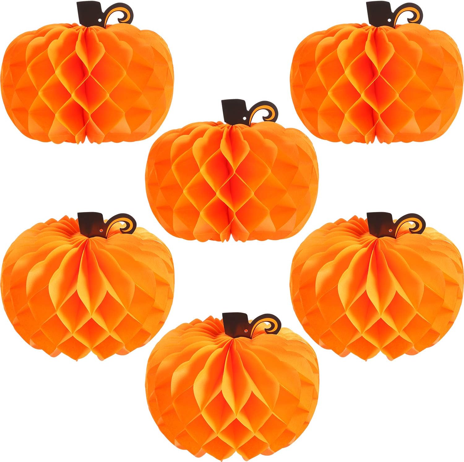 Amazon.com: Jovitec 10 Pack Paper Pumpkin Honeycomb Pumpkin ...