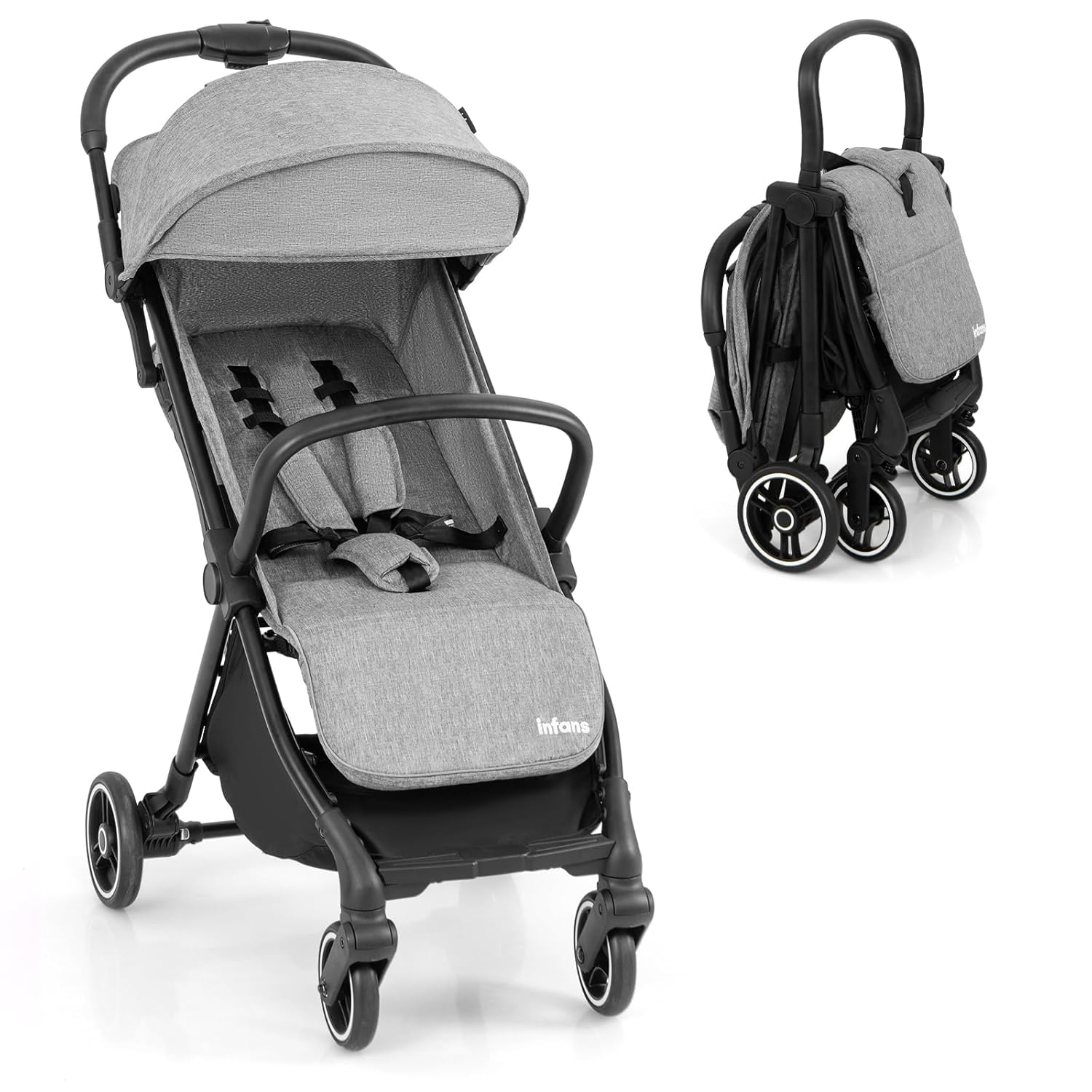 Amazon.com : INFANS Lightweight Baby Stroller, Ultra-Compact Fold ...