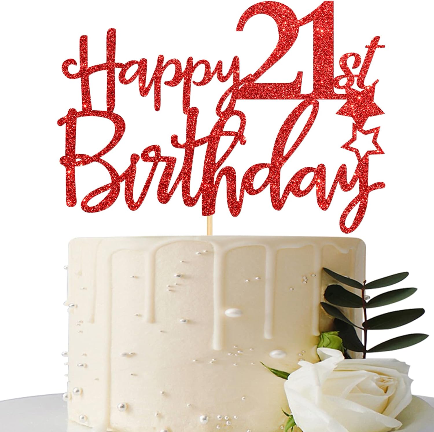 Red Glitter Happy 21st Birthday Cake Topper 21 Cake Topper 21st red-glitter-happy-21st-birthday-cake-topper-21-cake-topper-21st