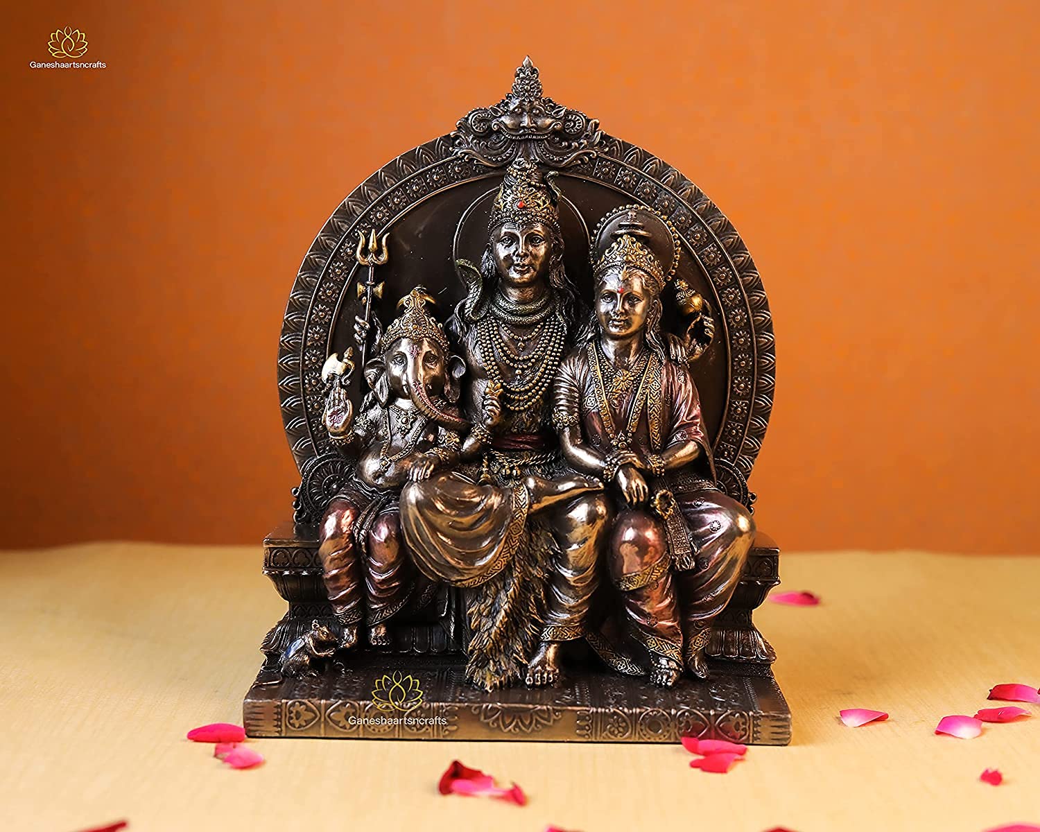 Buy Ganeshaartsncrafts Shiv Parivar Statue | Lord Shiva Family | Lord ...