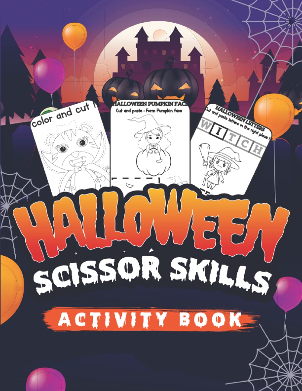 Halloween Scissor Skills Activity Book Practice Cutting Book For Kids ...