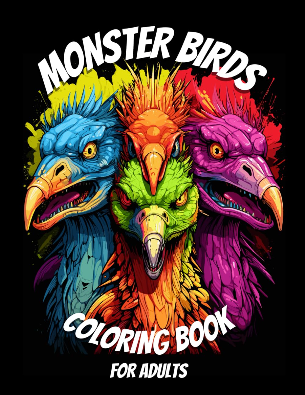 Amazon.com: Monster Birds Coloring Book for Adults: Designs of Creepy ...