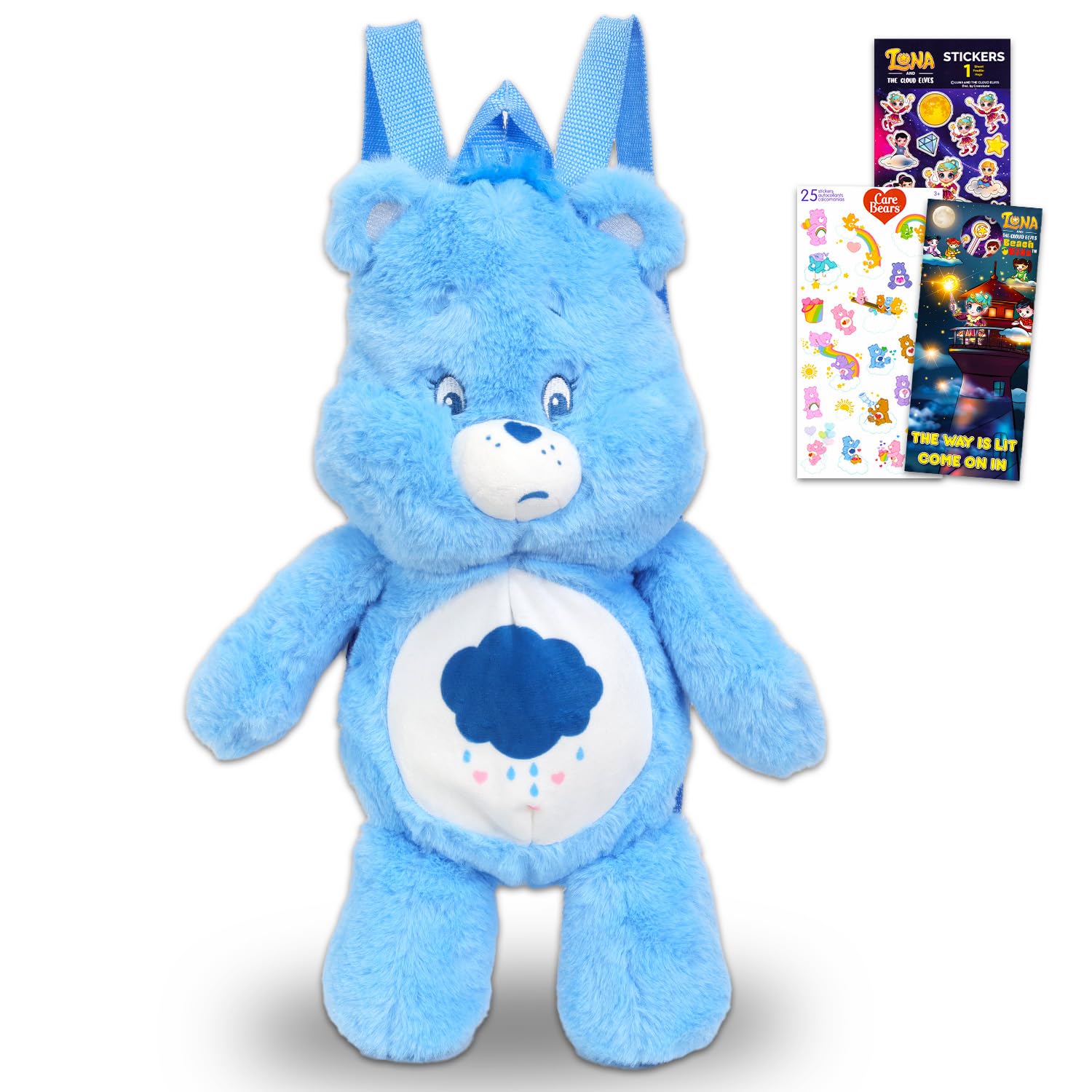 Amazon.com: Care Bears Grumpy Bear Plushie Set - Bundle with 17" Grumpy ...