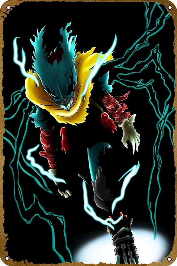 Amazon.com: Hero Deku Anime Poster Comics Vintage Classic Tin Metal ...