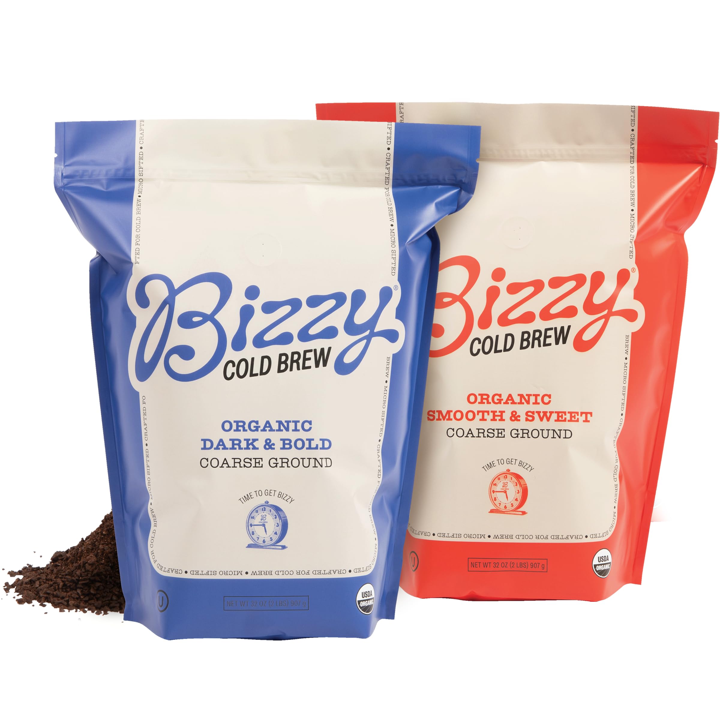 Amazon.com: Bizzy Organic Cold Brew Coffee | Bundle | Coarse Ground ...