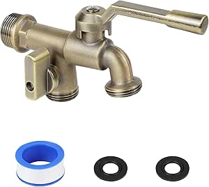Amazon.com: Outside Water Faucet,Outdoor Wall Mounted Garden Double ...