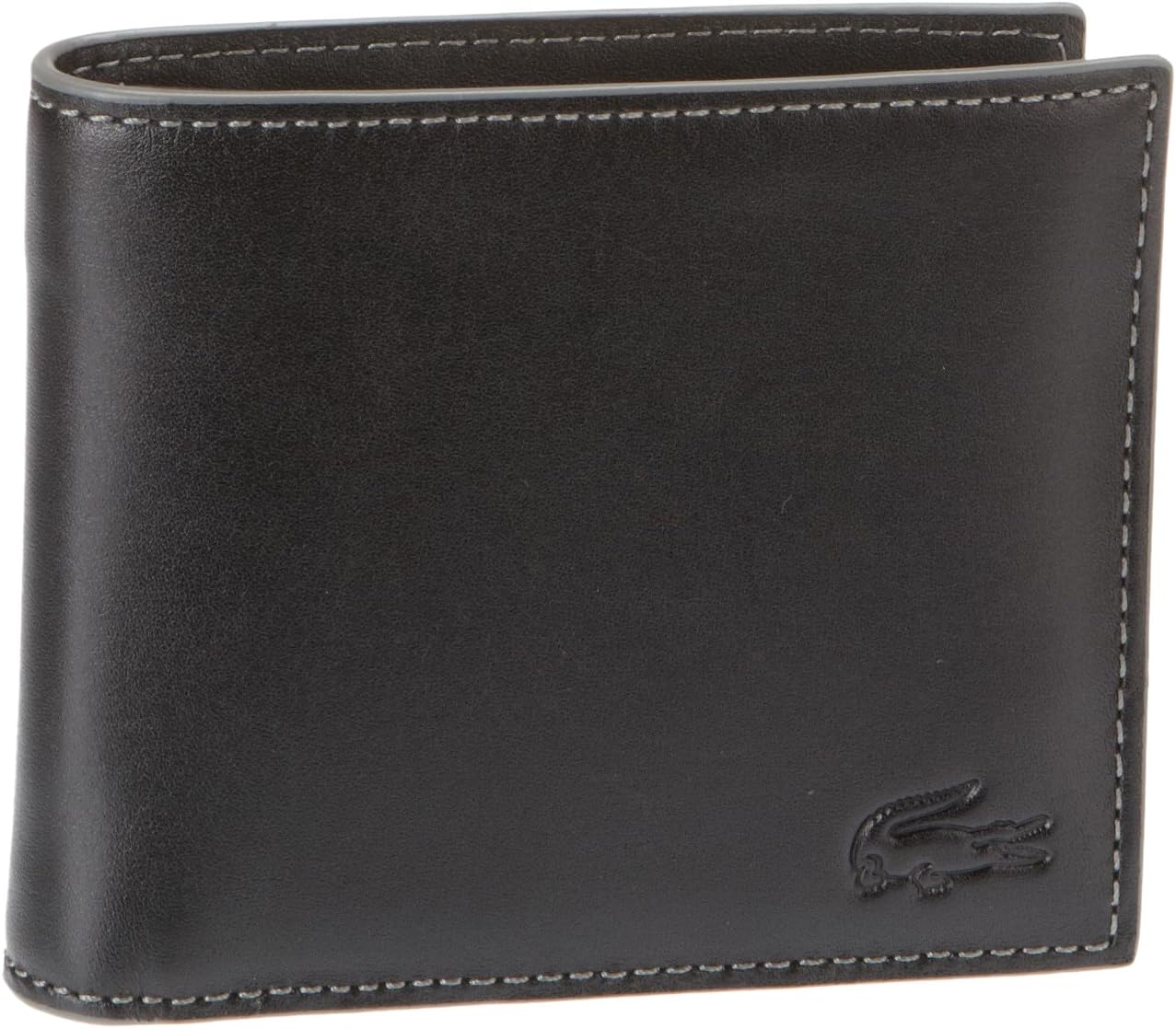 Lacoste Mens Men Small Leather Goods Wallets Black Schwarz (Black 000 ...