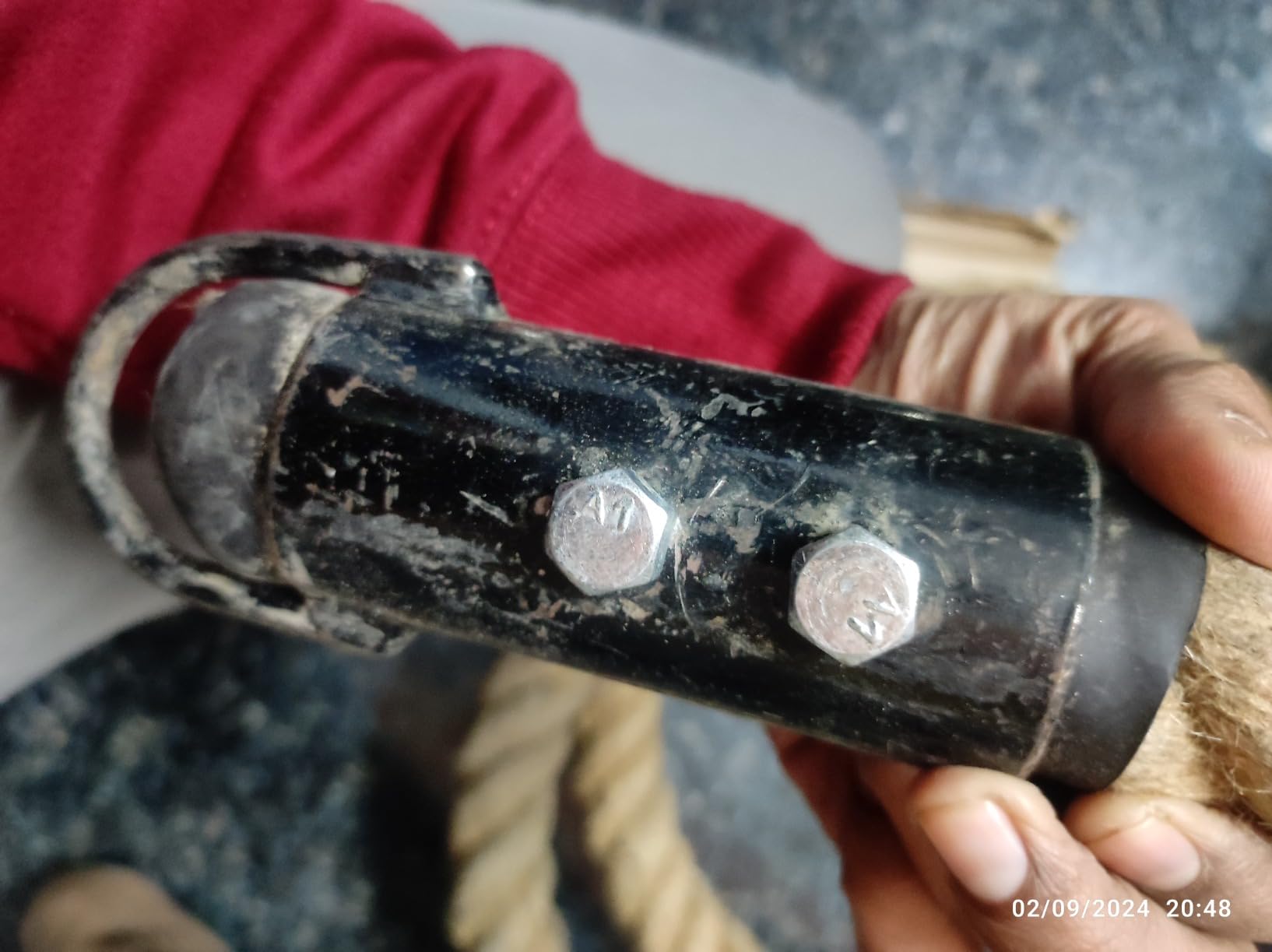 UPHILL® Sporting Jute Climbing Rope 10 ft 36 mm Thickness | Iron Handle ...