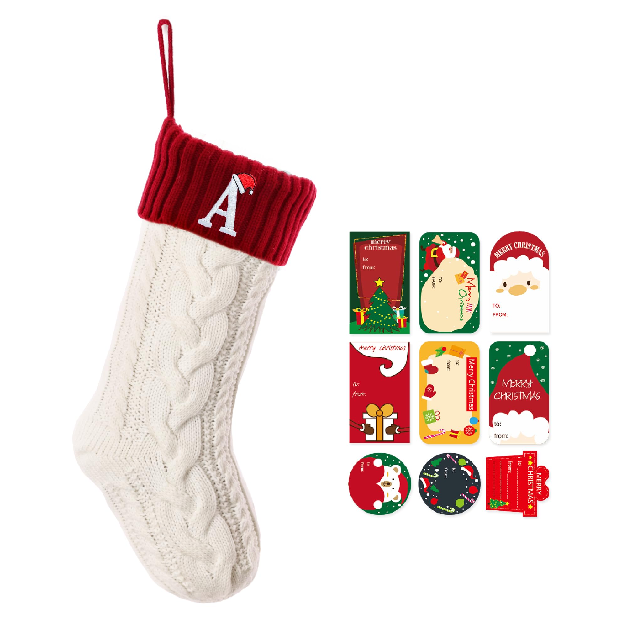 Amazon.com: Christmas Stockings Personalized Custom Initials 18 Inches ...