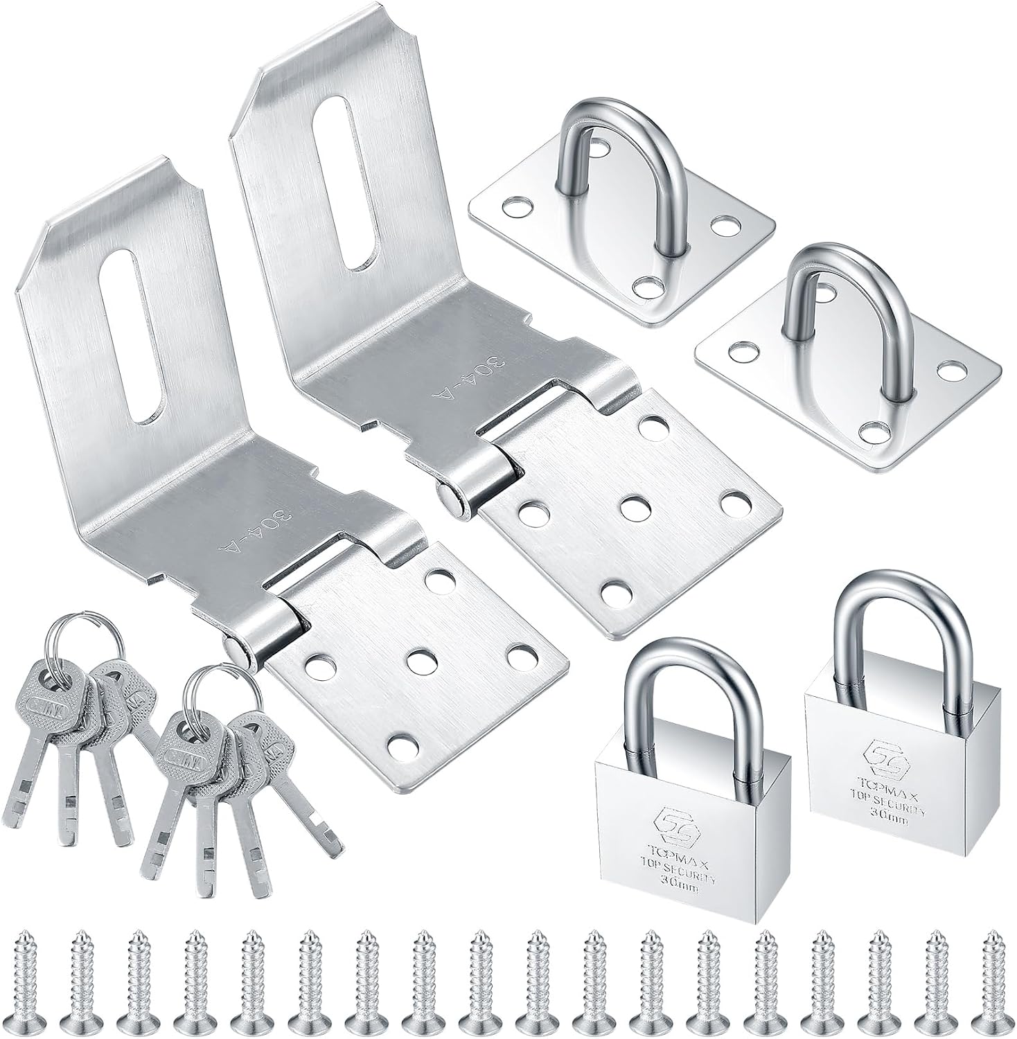 4 Inch 90 Degree Heavy Padlock Hasp, Right Angle Door Clasp Door Lock ...