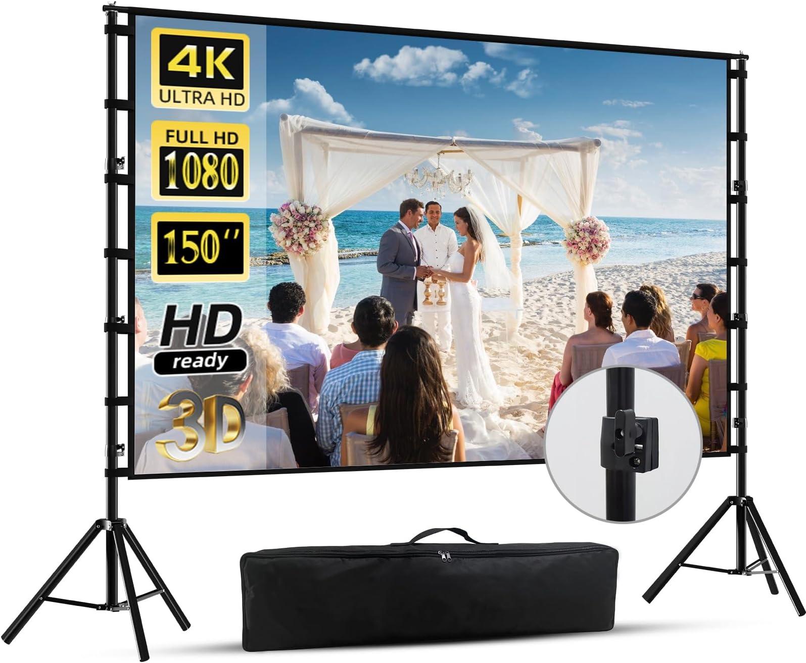 150 inch Projector Screen with Stand,Outside Projection Screen ...