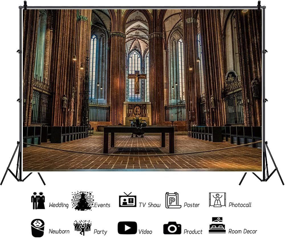 Buy Yeele 5x4ft Luxury Church Western Backdrop Italy Palace Mediaeval ...