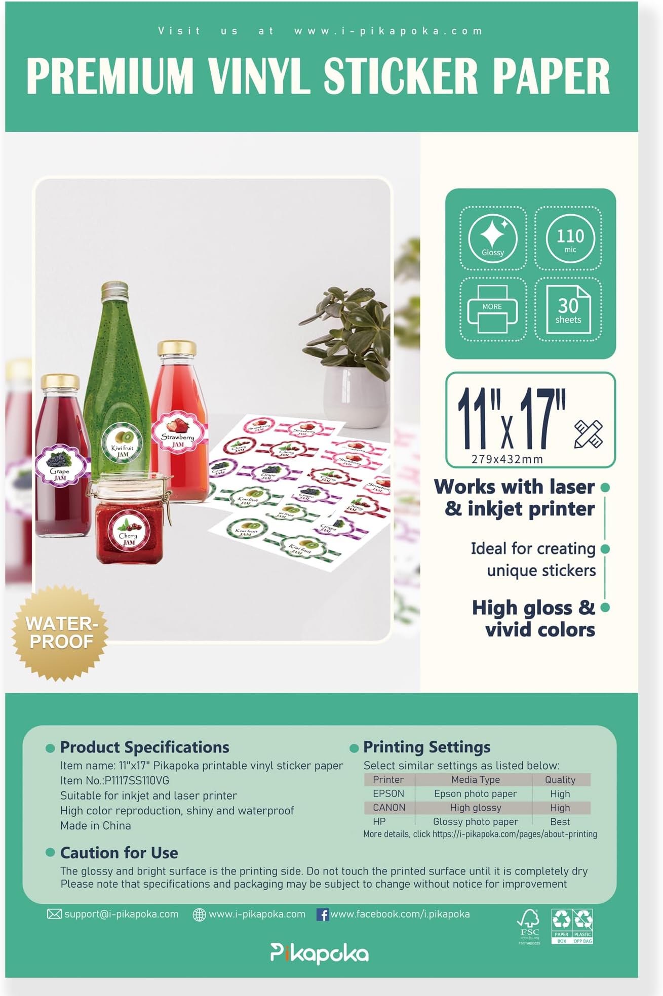 Amazon.com : 20 Label Outfitters Printable Legal Size Labels, 8.5" x14 ...