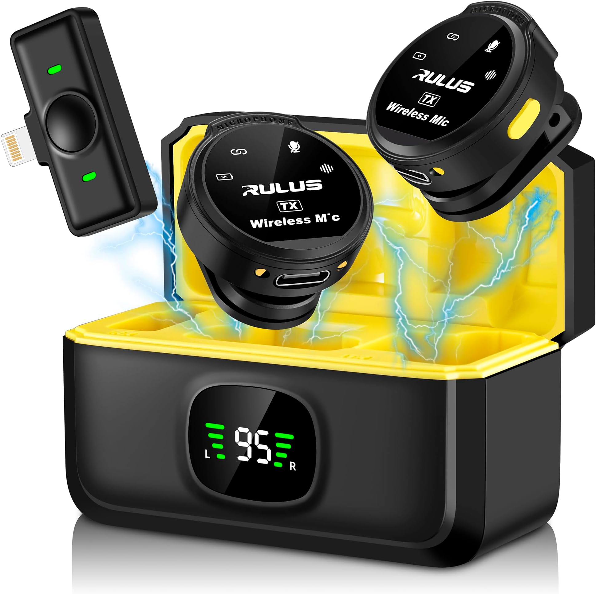 Amazon.com: Wireless Lavalier Microphone for iPhone/iPad/Android/PC ...