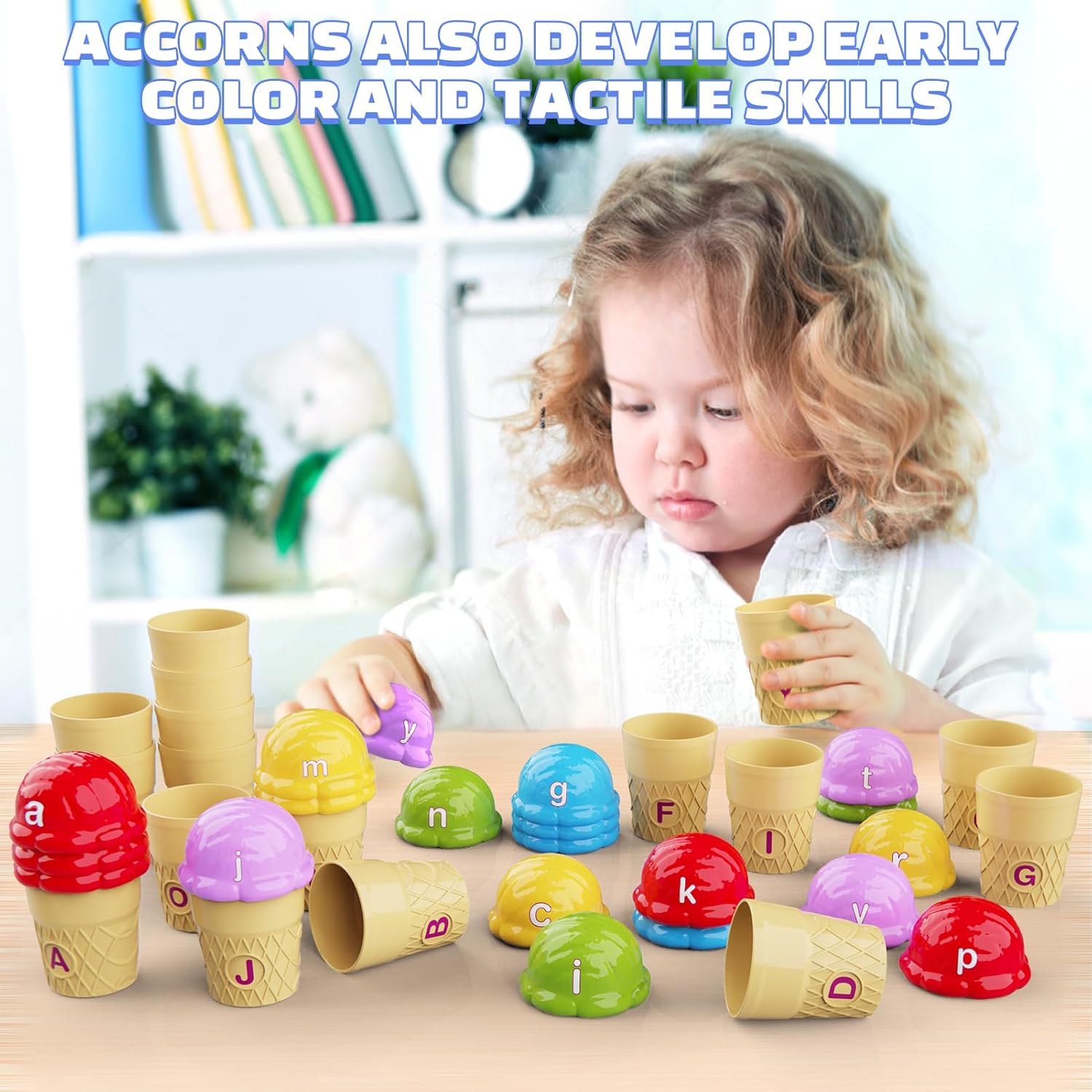 Alphabet Learning Ice Cream Toys and Color Sorting Australia | Ubuy