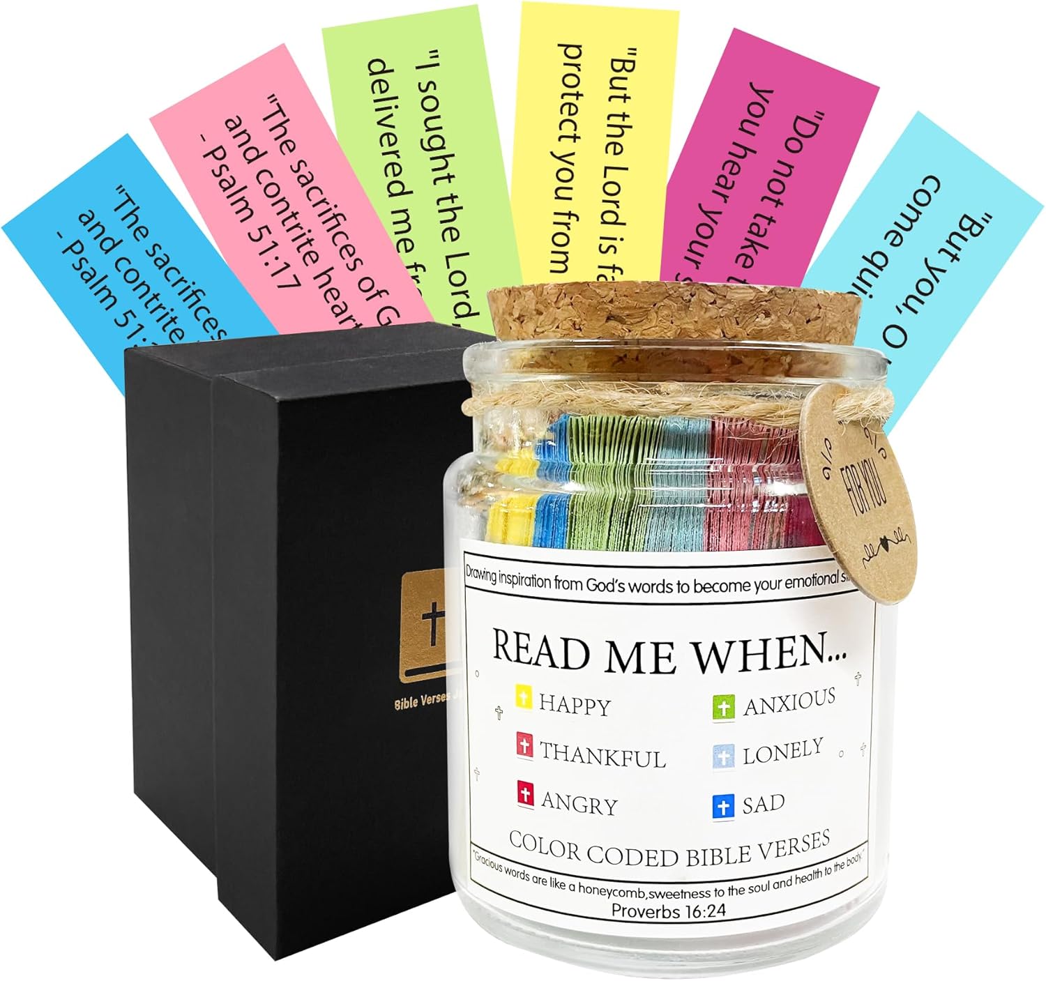 Amazon.com: Bible Verse Jar, Bible Verses in a Jar for Emotions and ...