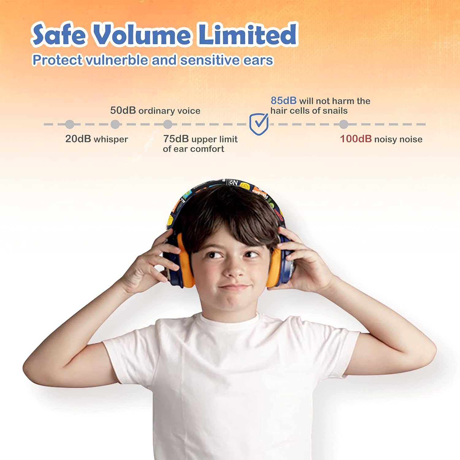 OKCSC B2 Kids Cartoon Headphones with Mic, 85dB Safe Volume Limited On ...