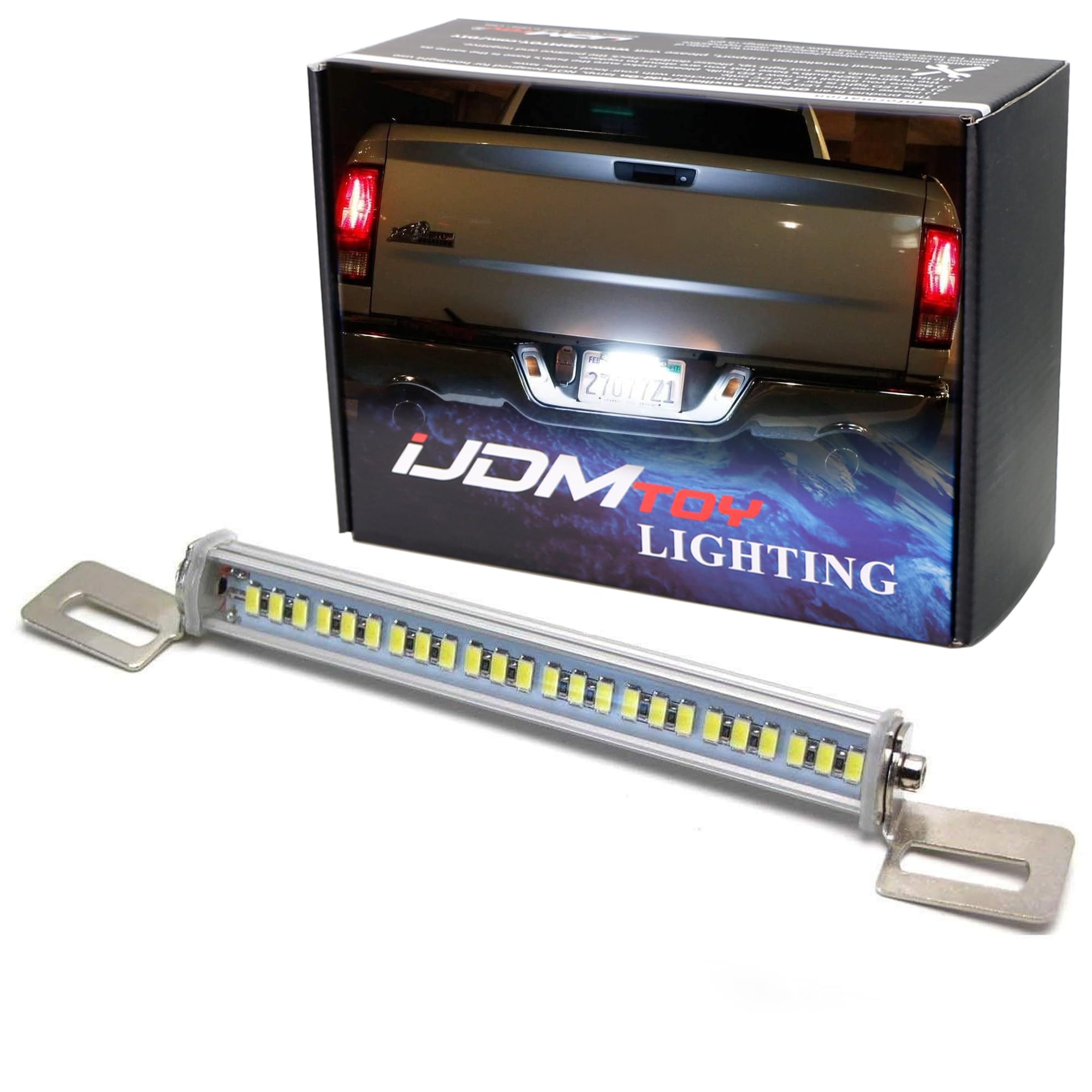 Amazon.com: iJDMTOY 35-074-White License Plate Frame Mount 12V 24-SMD ...