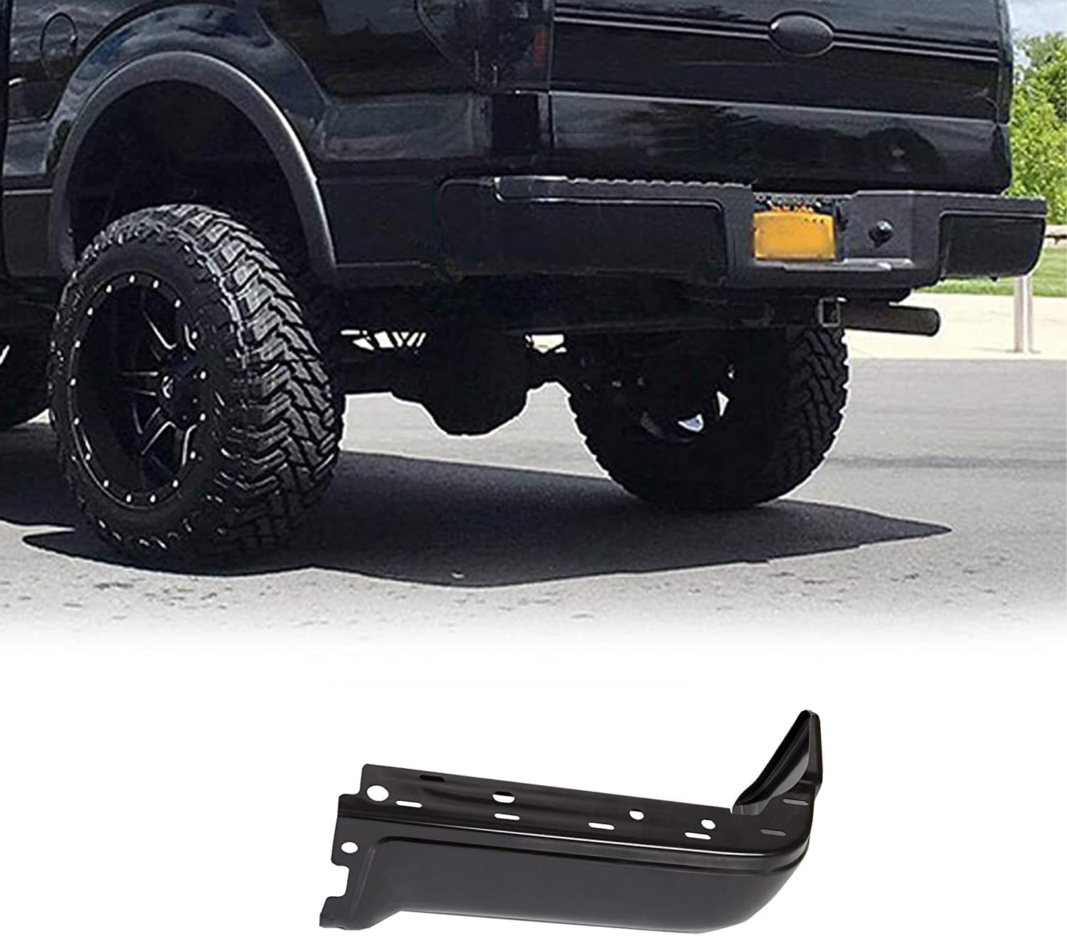 Amazon.com: ANTUKO 1 Pair Black Rear Bumper Ends Steel Replacement for ...