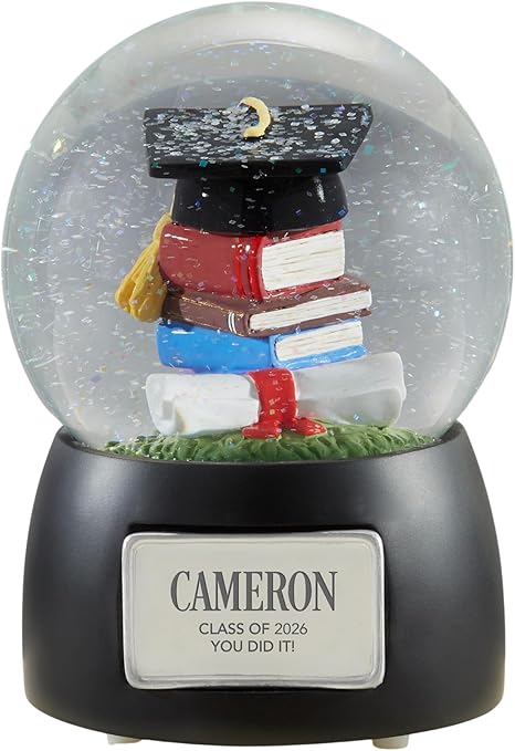 Amazon.com: Personalization Universe Graduation Personalized Snow Globe ...