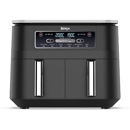 Ninja DZ401 Foodi 10 Quart 6-in-1 DualZone XL 2-Basket Air Fryer with 2 ...