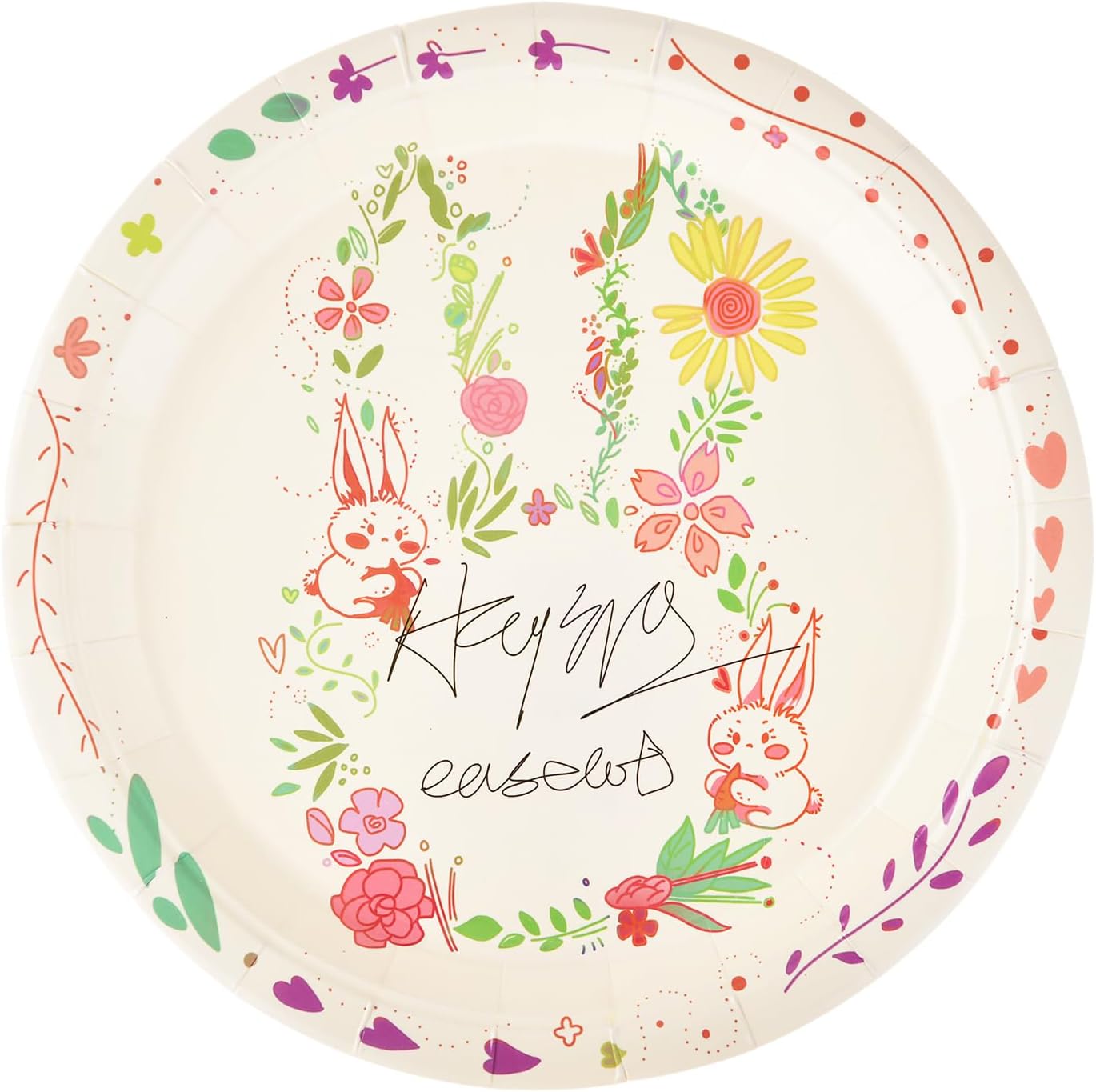 Amazon.com: JASSEWRLY 30 Pcs Easter Plates Bunny Plates, 9" Easter ...