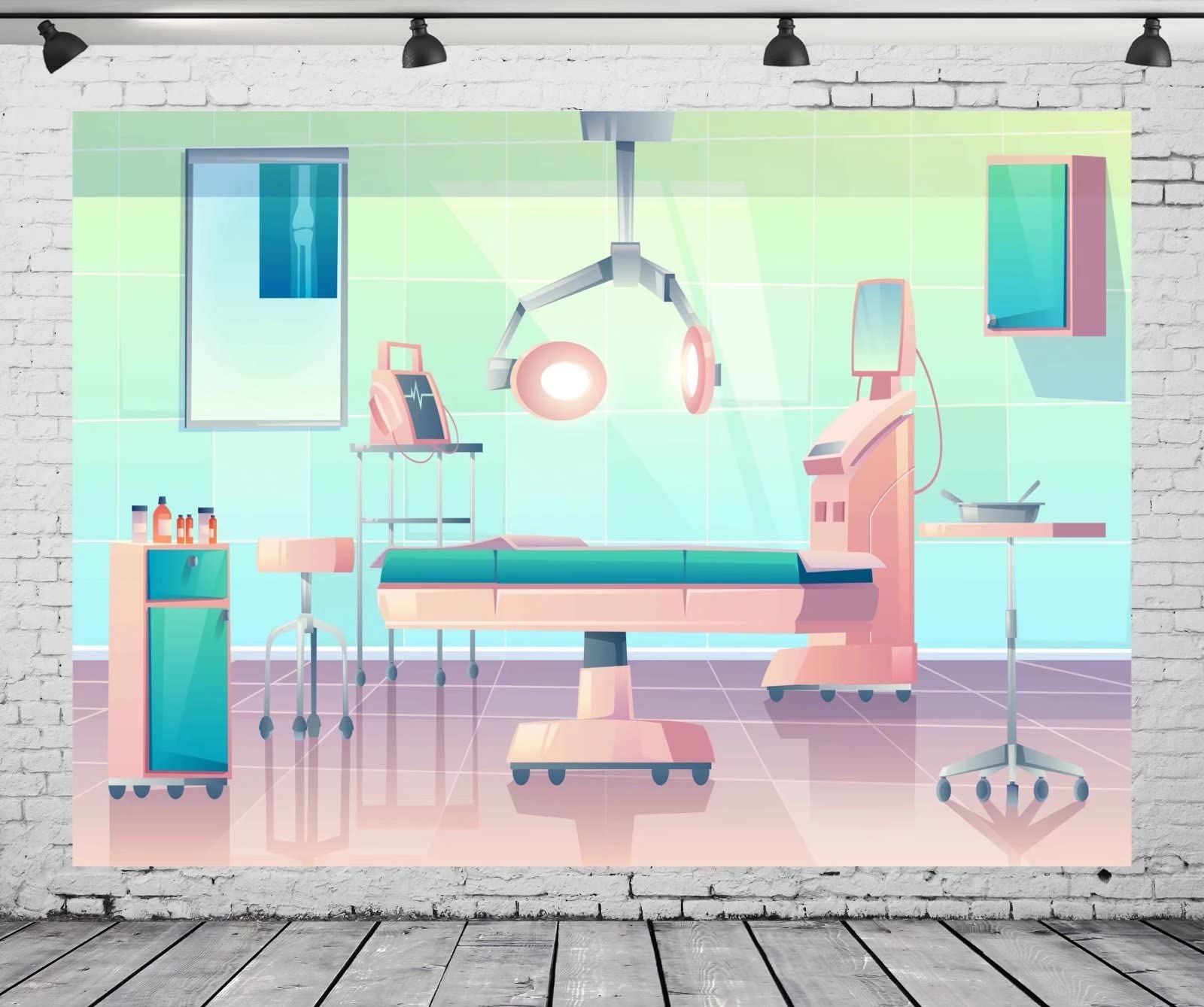 Full Size Hospital Background Cartoon Hospital Building And Ambulance