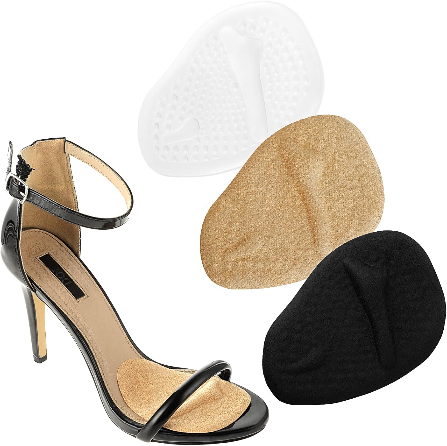 Amazon.com: 3 Pairs Metatarsal Pads Women, Ball of Foot Cushions Anti ...