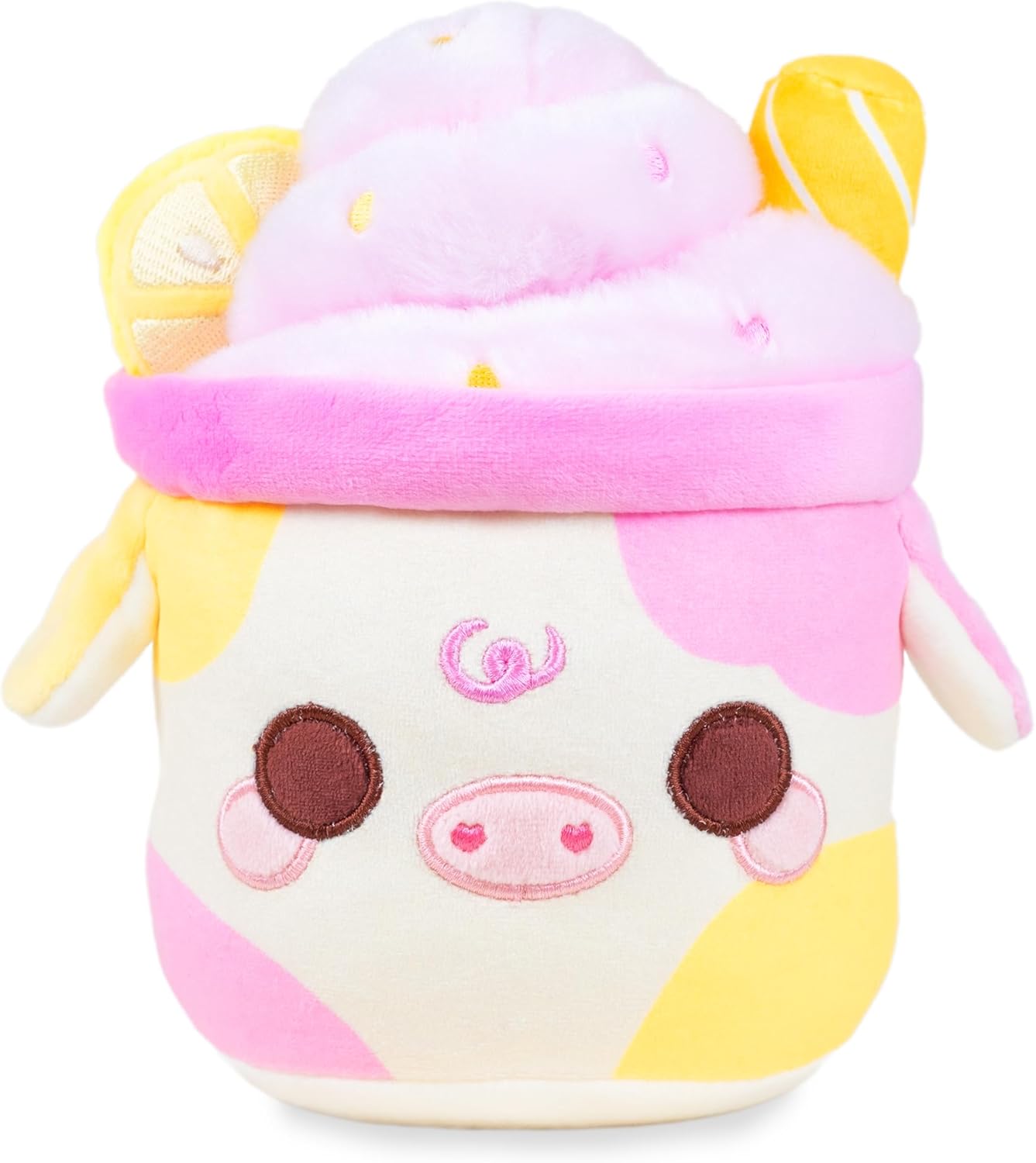 Amazon.com: Cuddle Barn PlushGoals - Lil Series Pink Lemonade Mooshake ...