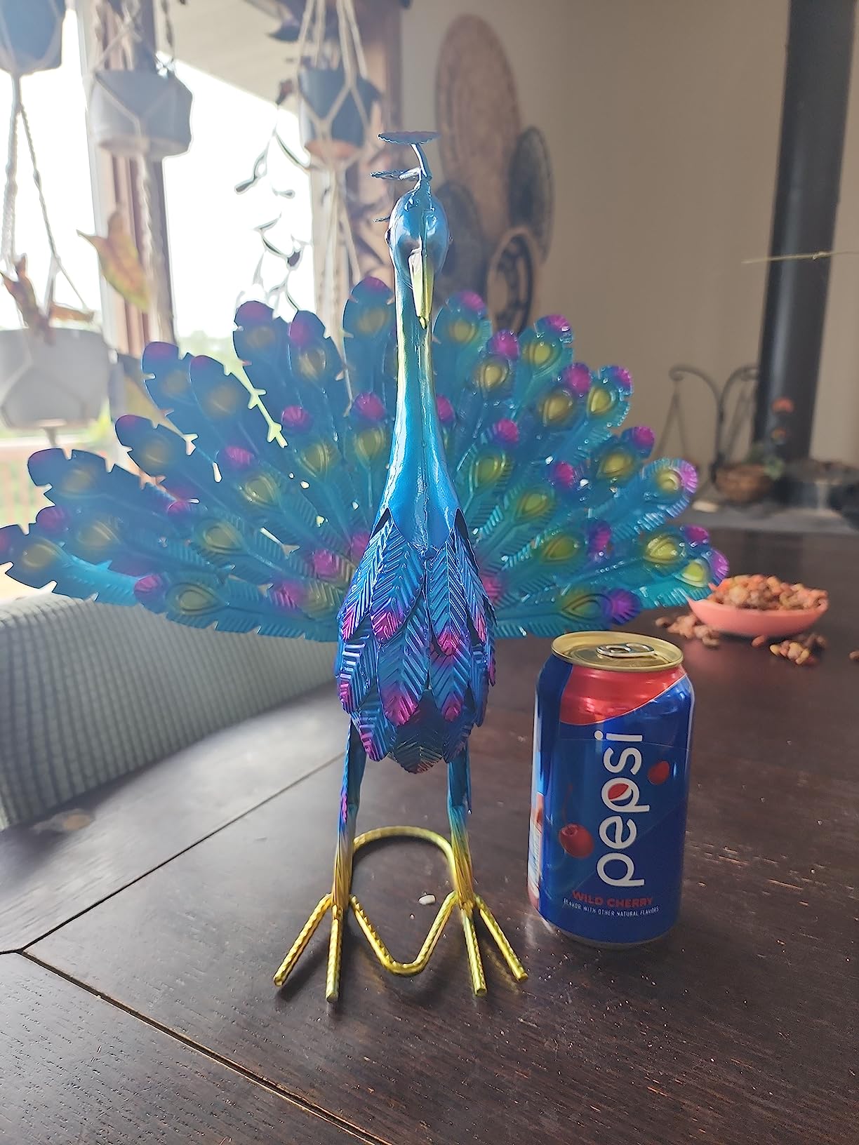 Amazon.com : Pacoco Metal Peacock Outdoor Statue - Lifelike Peacock ...