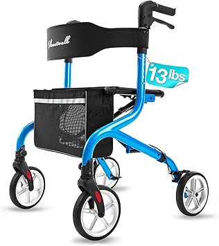 Amazon.com: PLANET WALK Super Lightweight Rollator Walker for Seniors ...