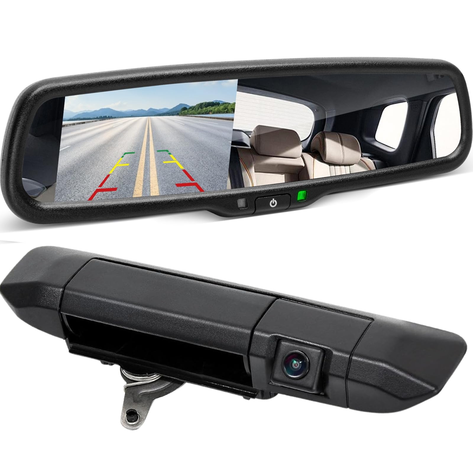 Amazon.com: EWAY Tailgate Handle Backup Rear View Camera with 4.3" LCD ...