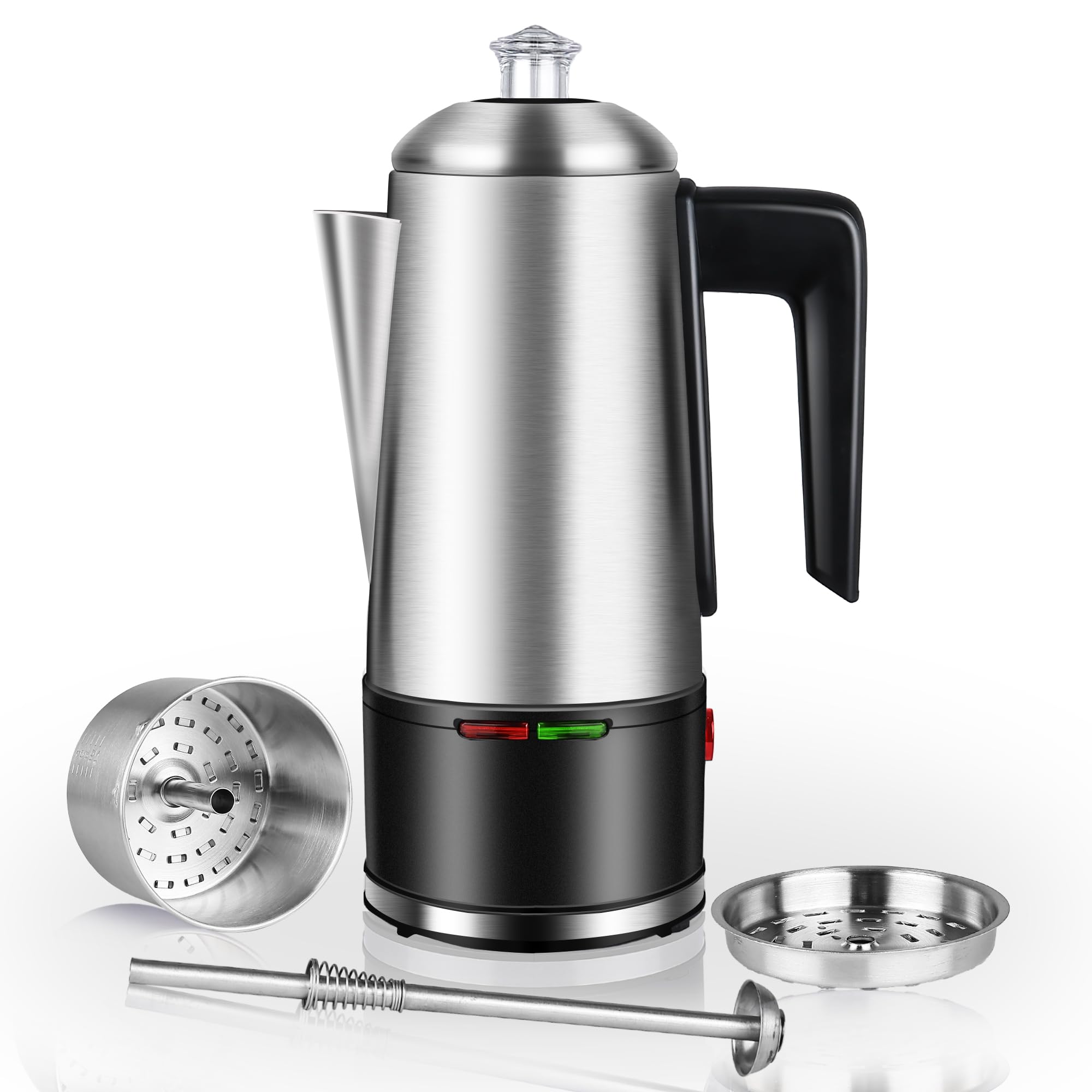 HOMOKUS Electric Coffee Percolator 12 CUPS Percolator Coffee Pot, 800W ...