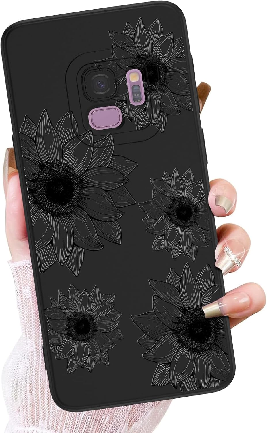 Amazon.com: OOK Floral Case for Samsung Galaxy S9 Case, Cute Sunflower ...