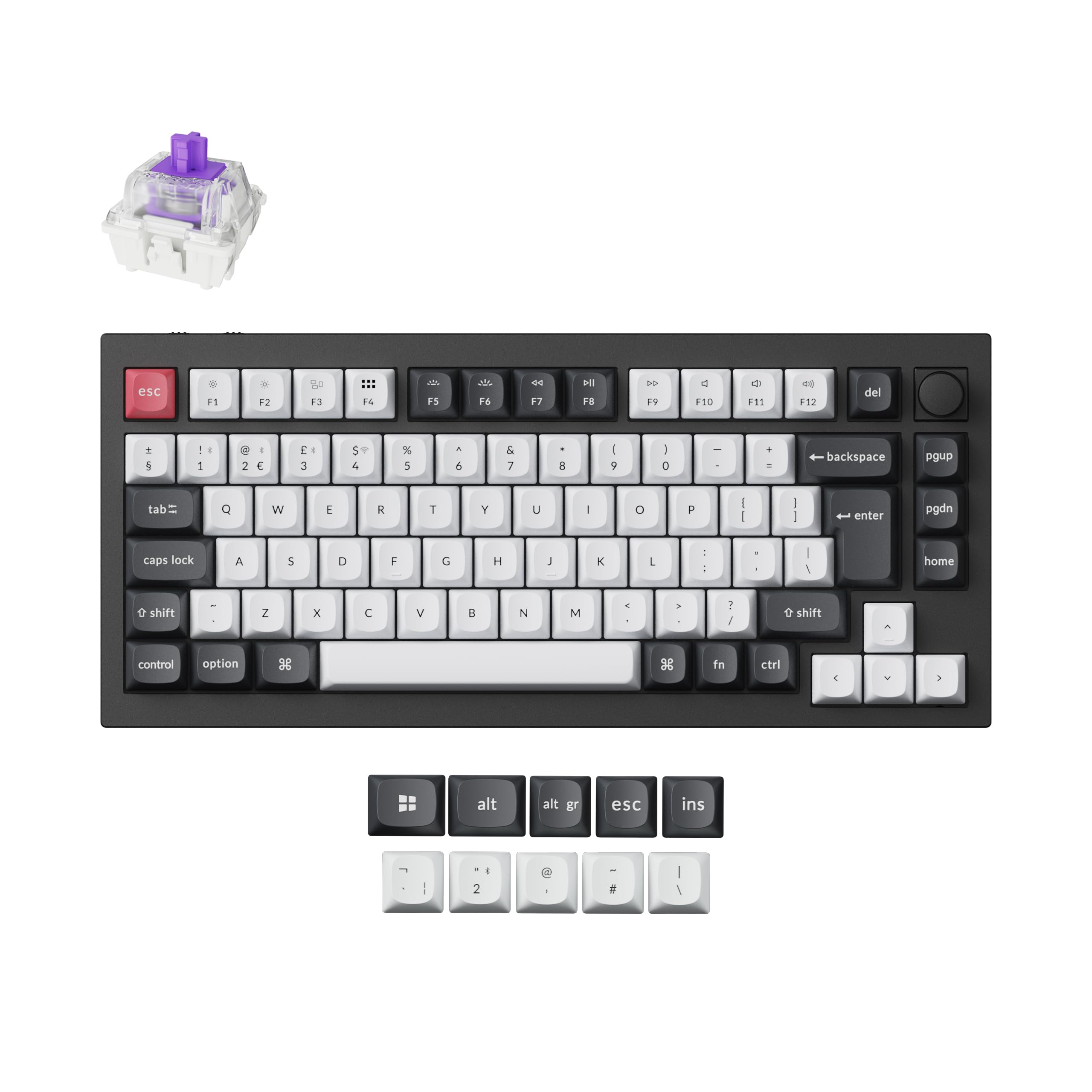 Buy Keychron Q1 HE Custom Mechanical Knob Keyboard, Hot-Swappable Full ...
