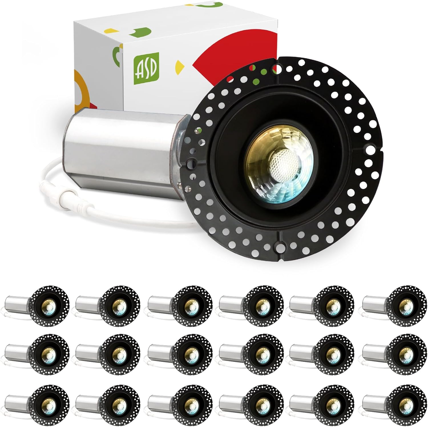 ASD Trimless Gimbal LED Recessed Lighting 2 Inch, 8W 120V LED Downlight ...