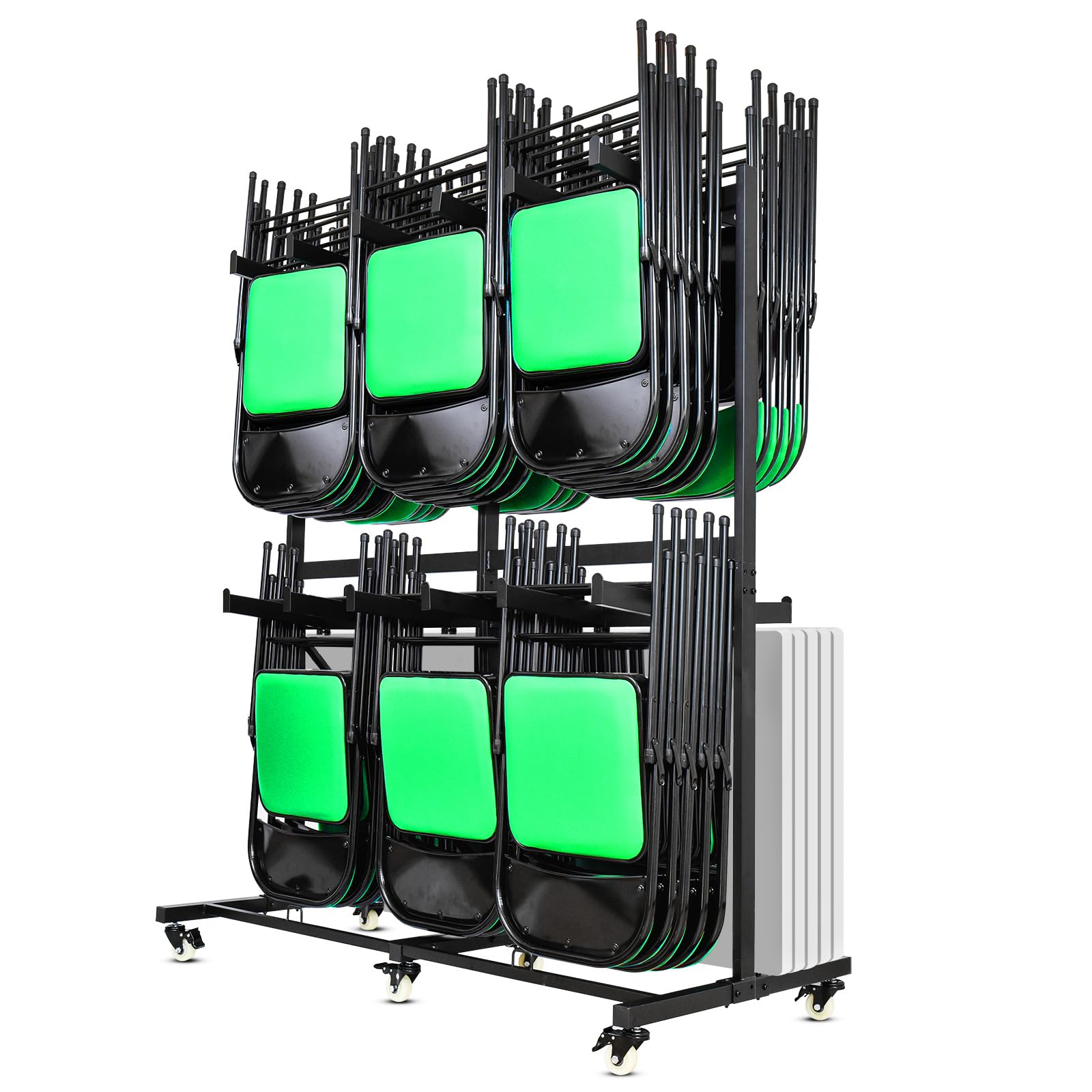 Amazon.com: Gliretiky Folding Chair Cart Folding Chair Storage Rack ...