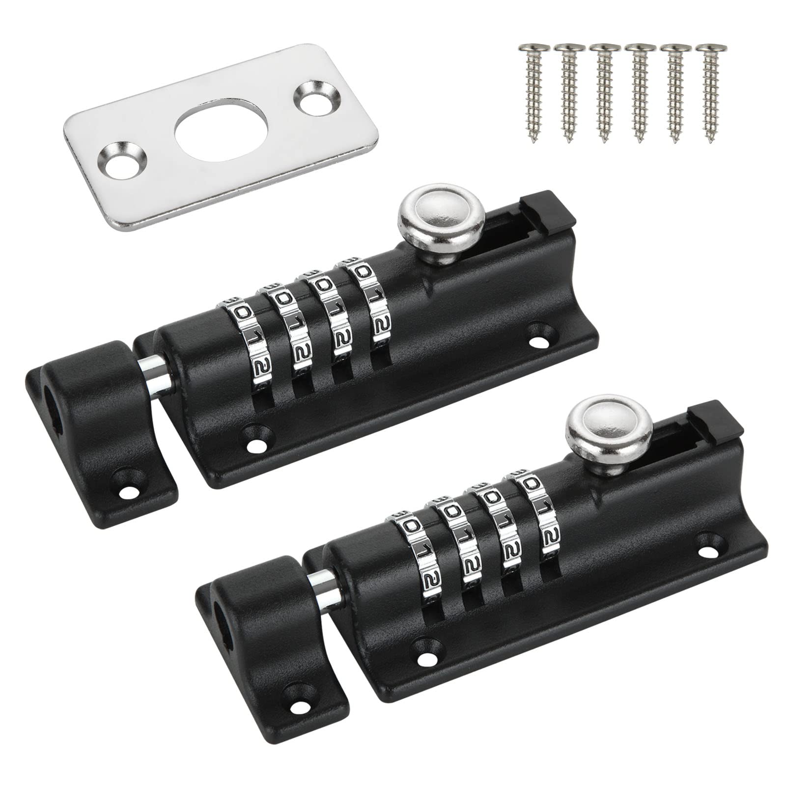 YOUNTHYE 2PCS Combination Locking Bolt, 120mm Zinc Alloy Combination ...