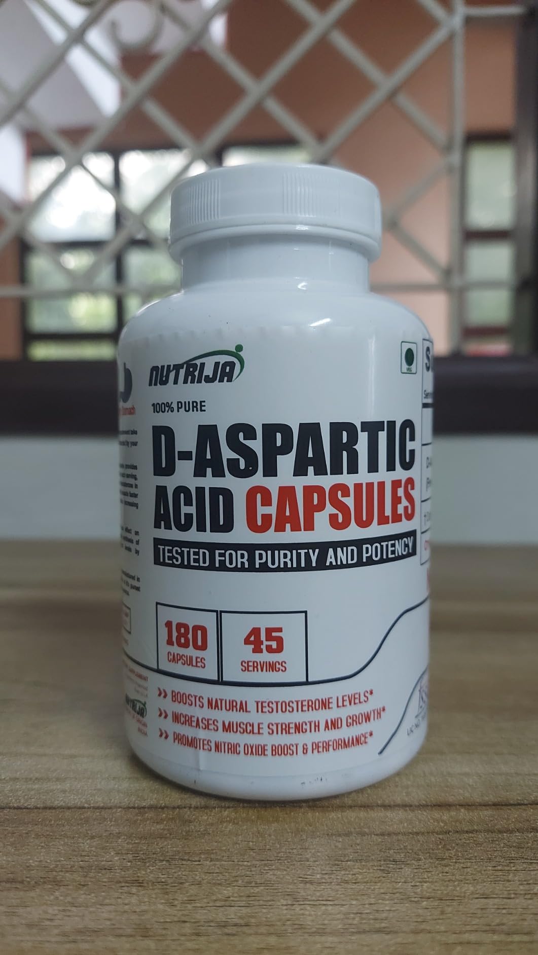 Nutrija D Aspartic Acid DAA Capsules - Pack of 180 Capsules : Amazon.in ...