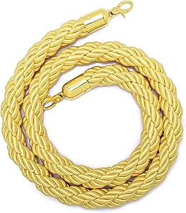 Amazon.com: UKYUKI Queue Rope Barrier with Gold Plated Stainless Steel ...