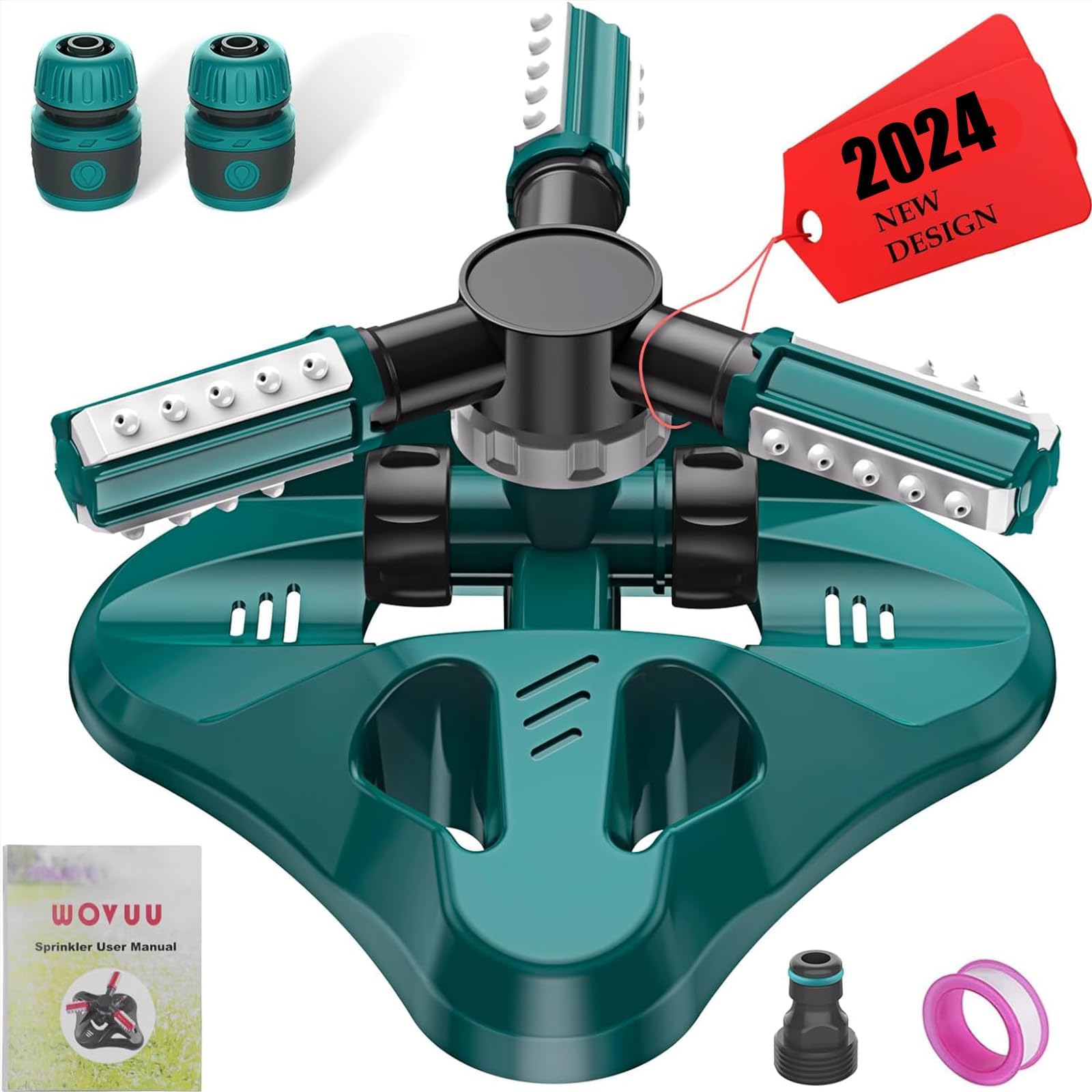 Amazon.com : WOVUU Garden Sprinkler,Upgrade Lawn Sprinkler Automatic ...